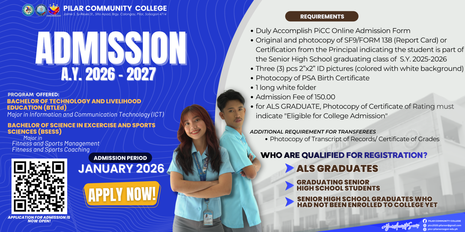 ADMISSION – Pilar Community College
